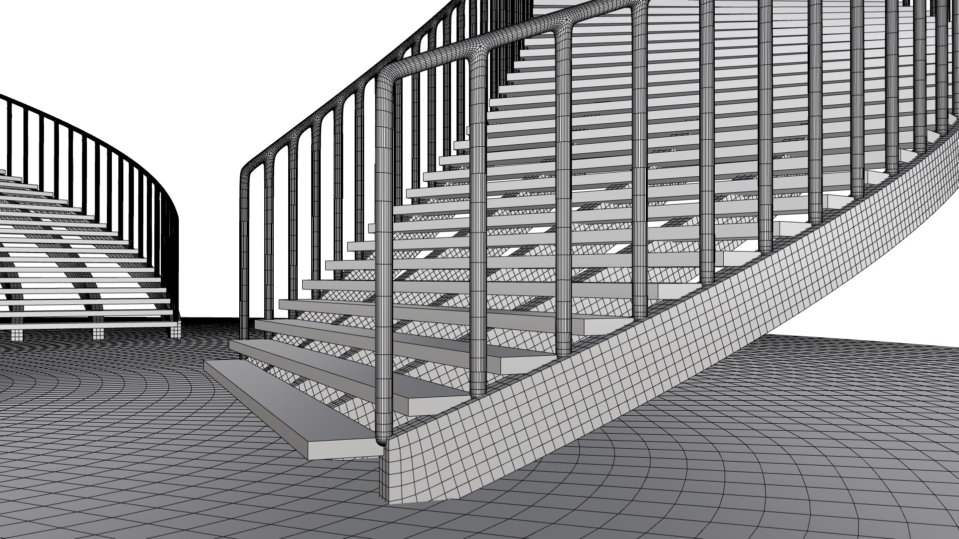 3D Model Quad Turbine Stairs Complex - TurboSquid 2348521