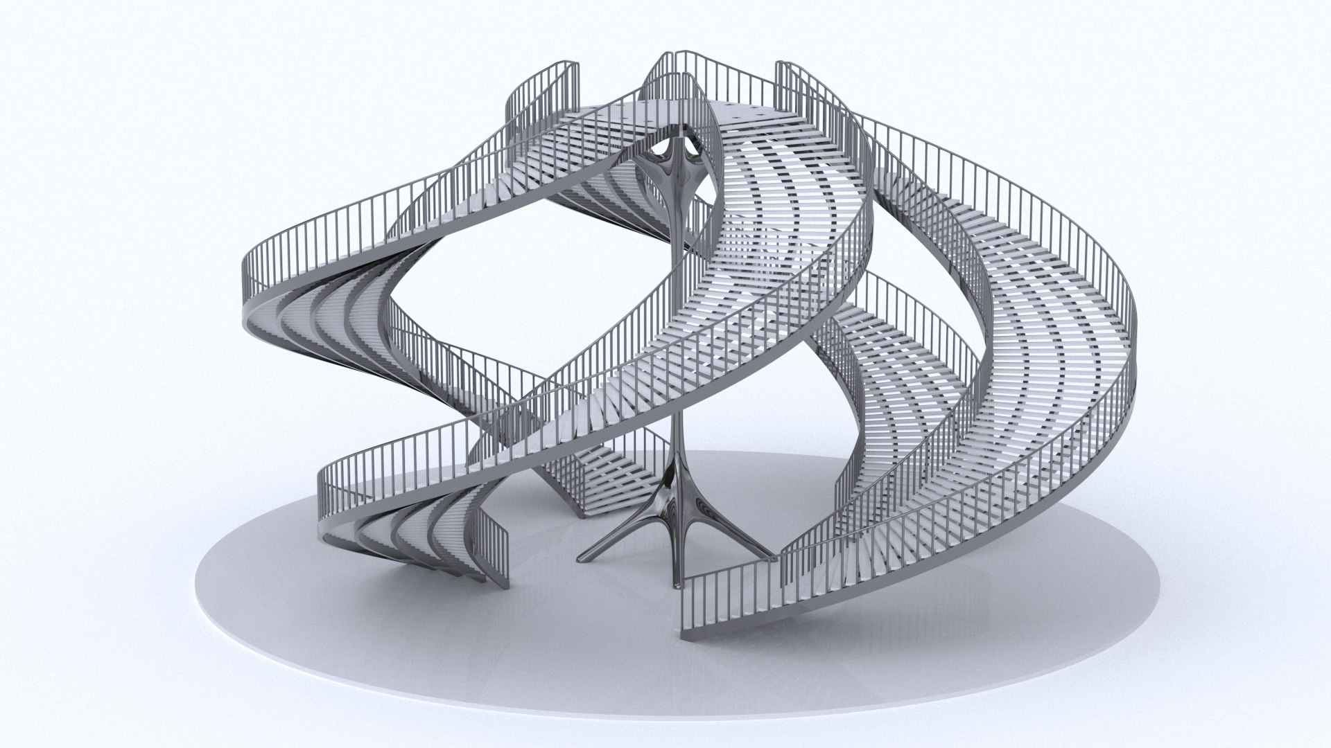 3D Model Quad Turbine Stairs Complex - TurboSquid 2348521