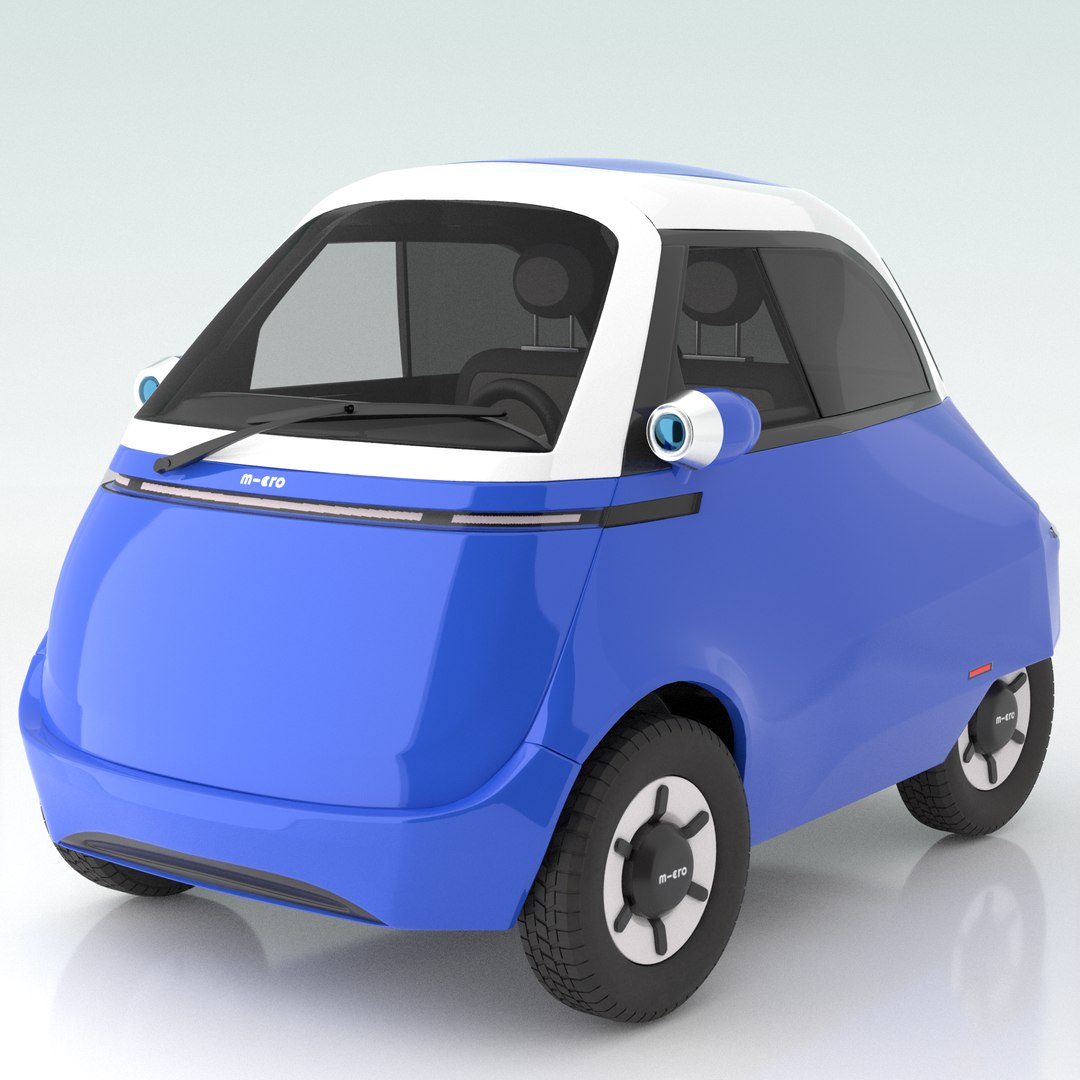 3D Microlino Electric Scooter Car Blue - TurboSquid 2188211