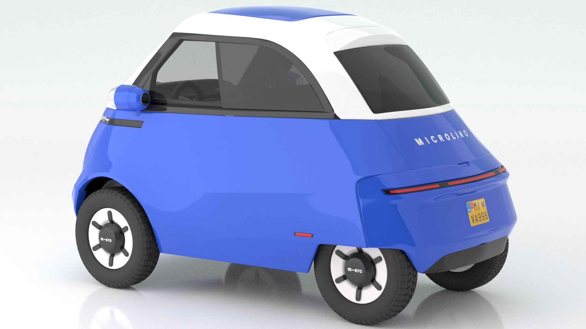 3D Microlino Electric Scooter Car Blue - TurboSquid 2188211