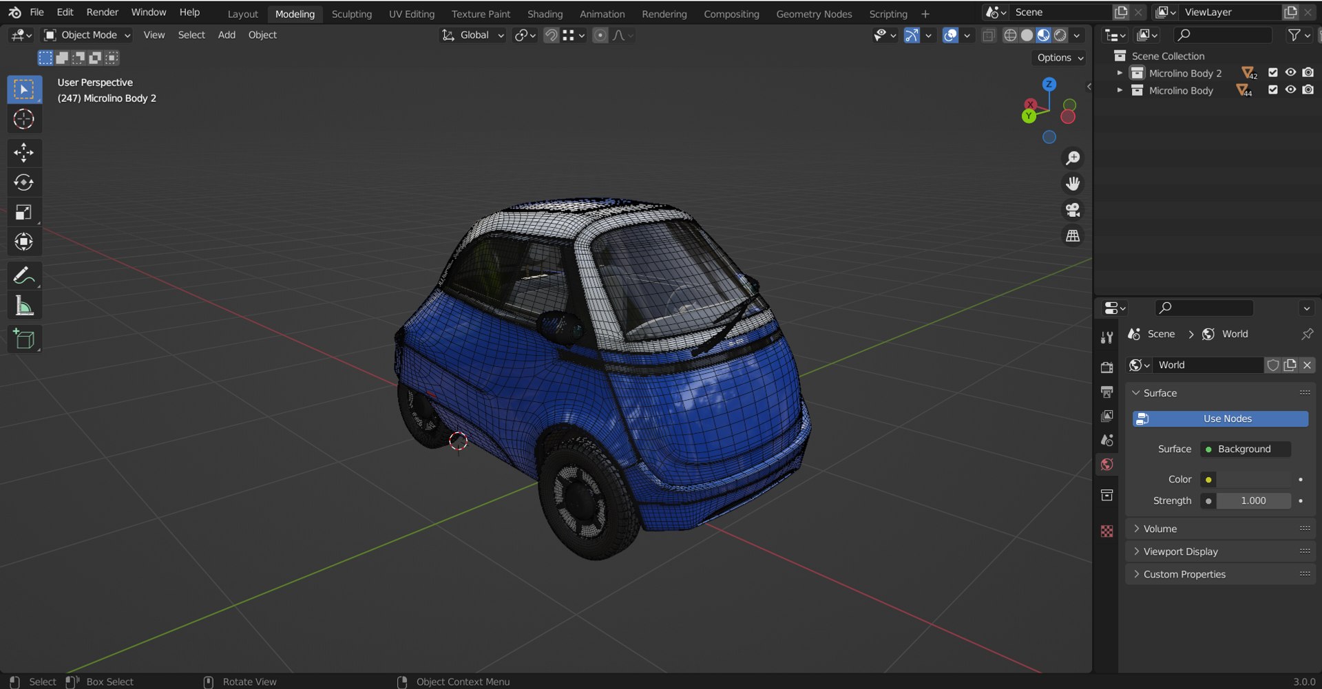 3D Microlino Electric Scooter Car Blue - TurboSquid 2188211