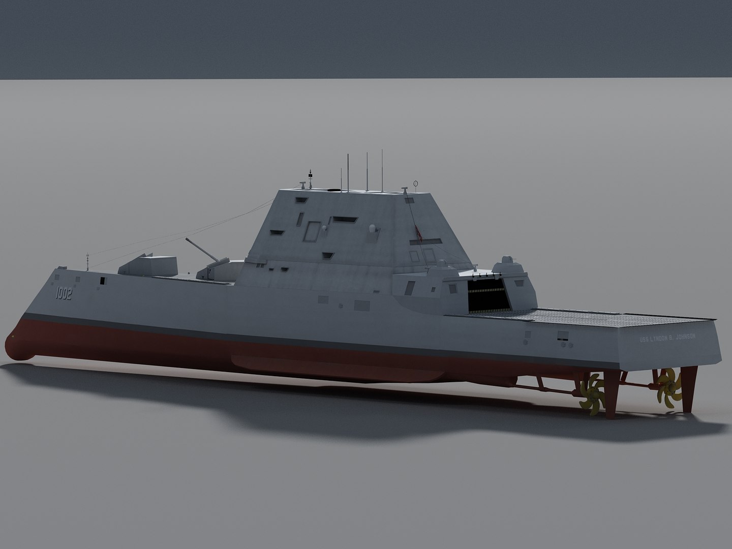 3D USS Lyndon B Johnson DDG-1002 model - TurboSquid 1963736