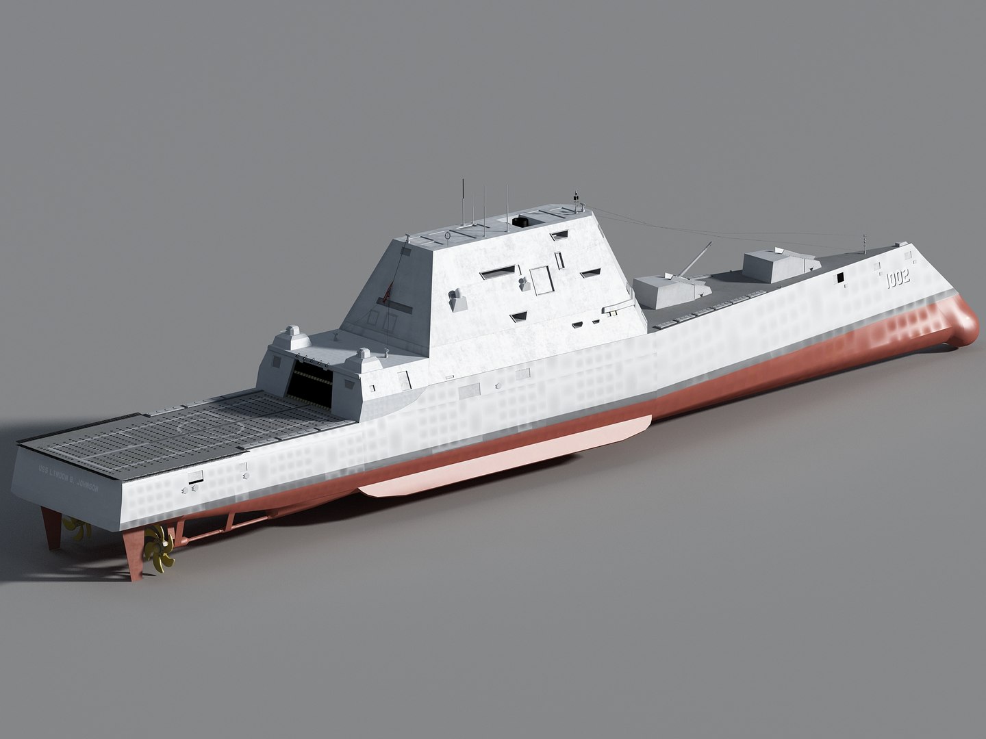 3D USS Lyndon B Johnson DDG-1002 model - TurboSquid 1963736