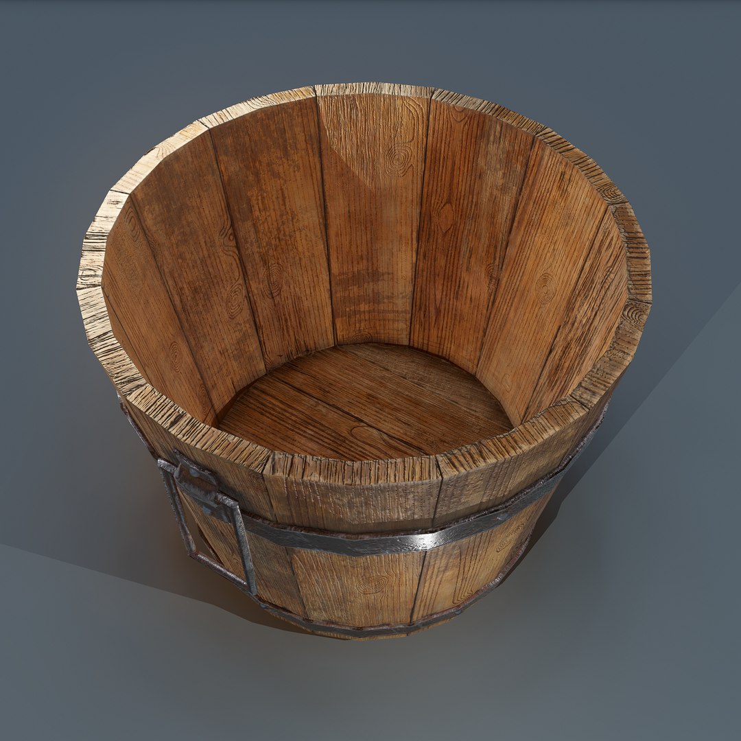 3D wooden bucket - TurboSquid 1392890