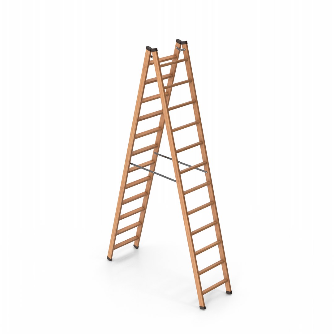 Wooden Ladder 3D - TurboSquid 2002300