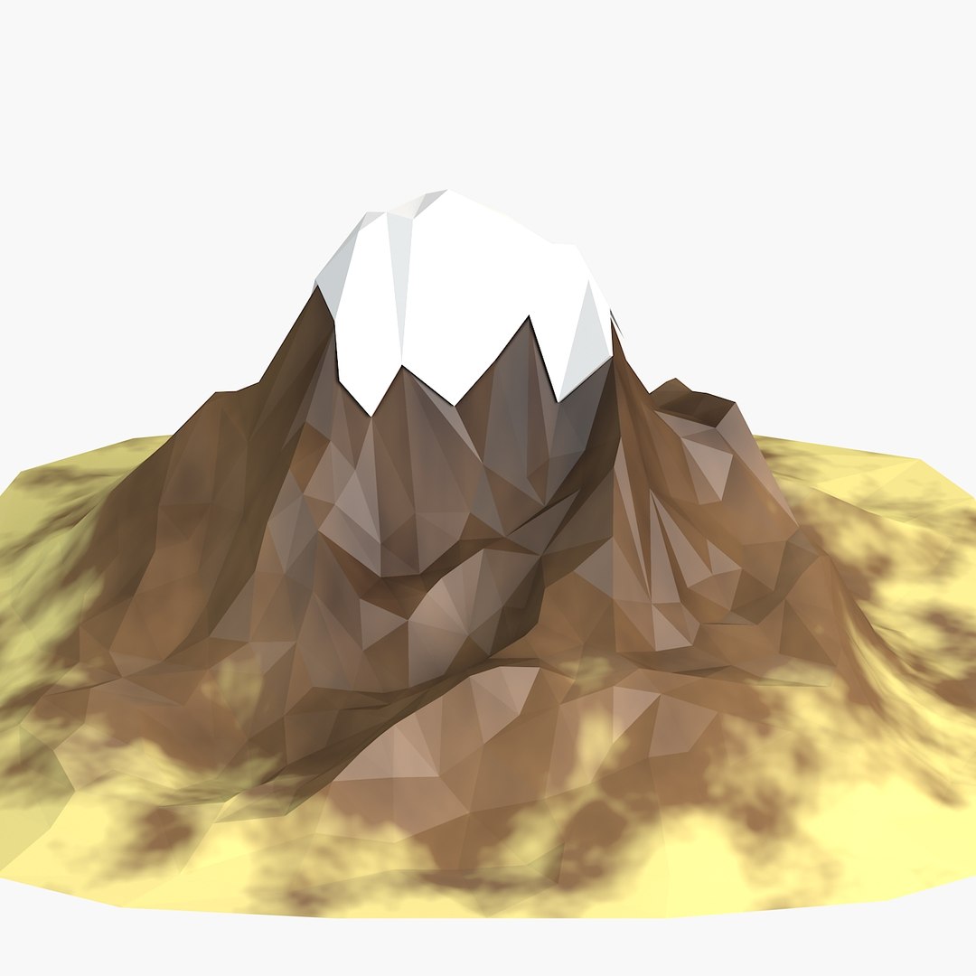 Cartoon Mountain 3d Model