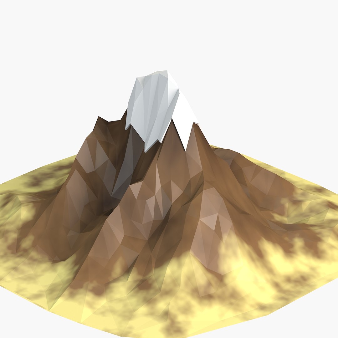 Cartoon Mountain 3d Model