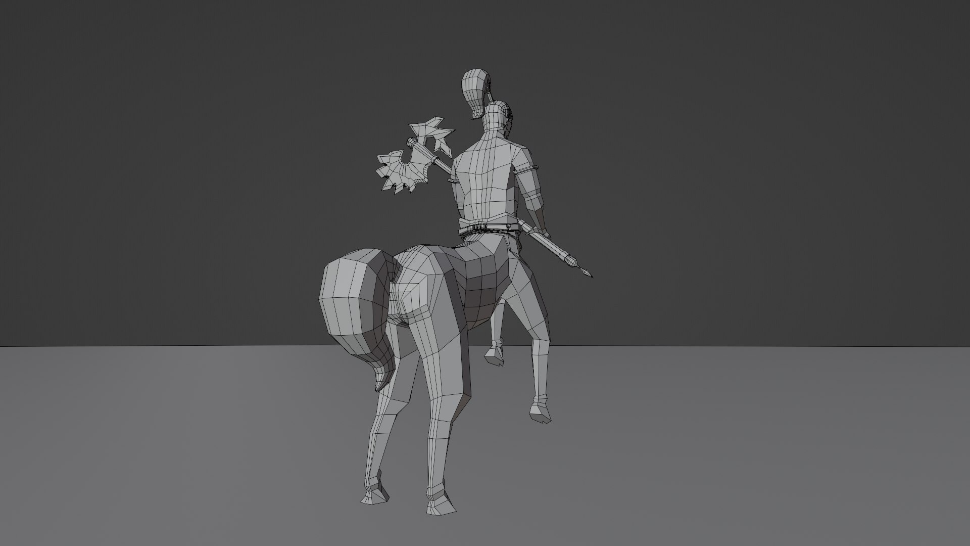 3D Centaur Half-human Horse Horseman Rigged - TurboSquid 2068147
