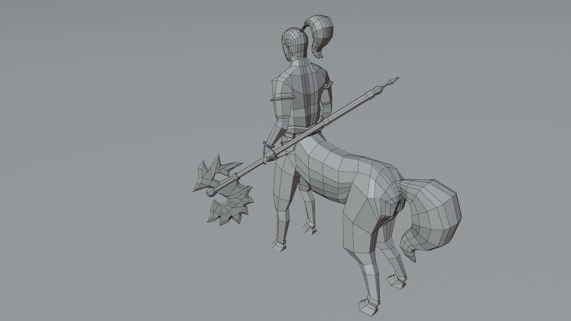 3D Centaur Half-human Horse Horseman Rigged - TurboSquid 2068147