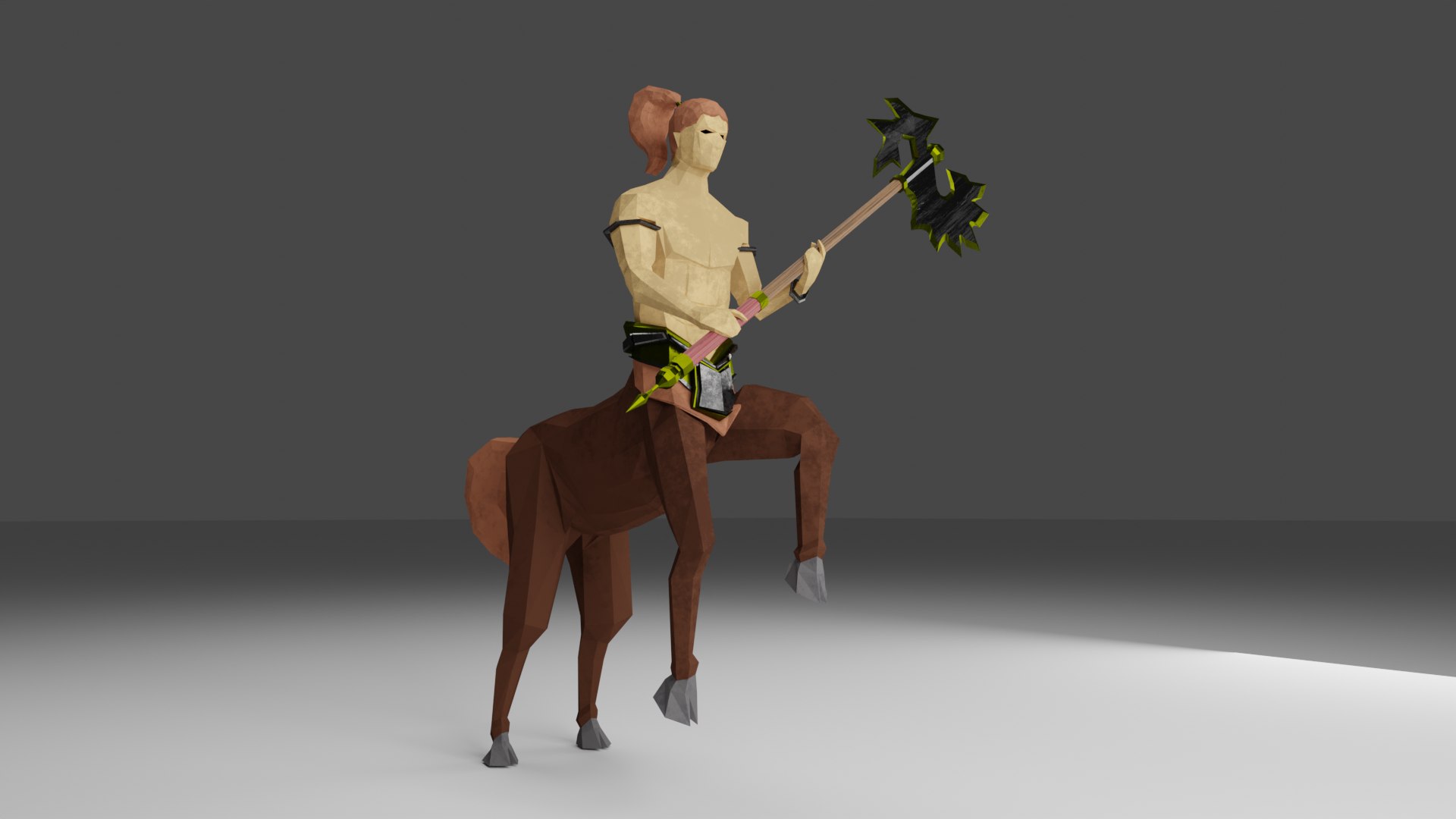 3D Centaur Half-human Horse Horseman Rigged - TurboSquid 2068147