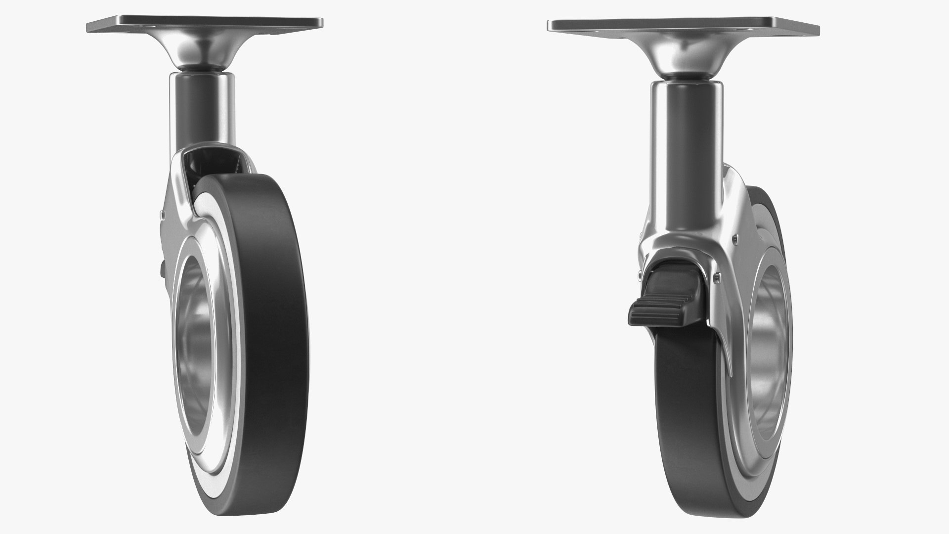 Hub Free Swivel Caster With Brake 3D Model - TurboSquid 1788002
