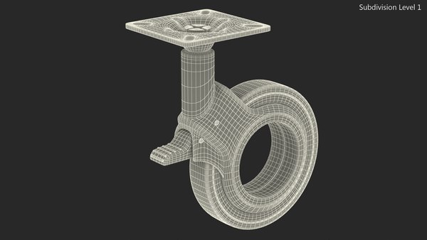 Hub Free Swivel Caster with Brake 3D model - TurboSquid 1788002