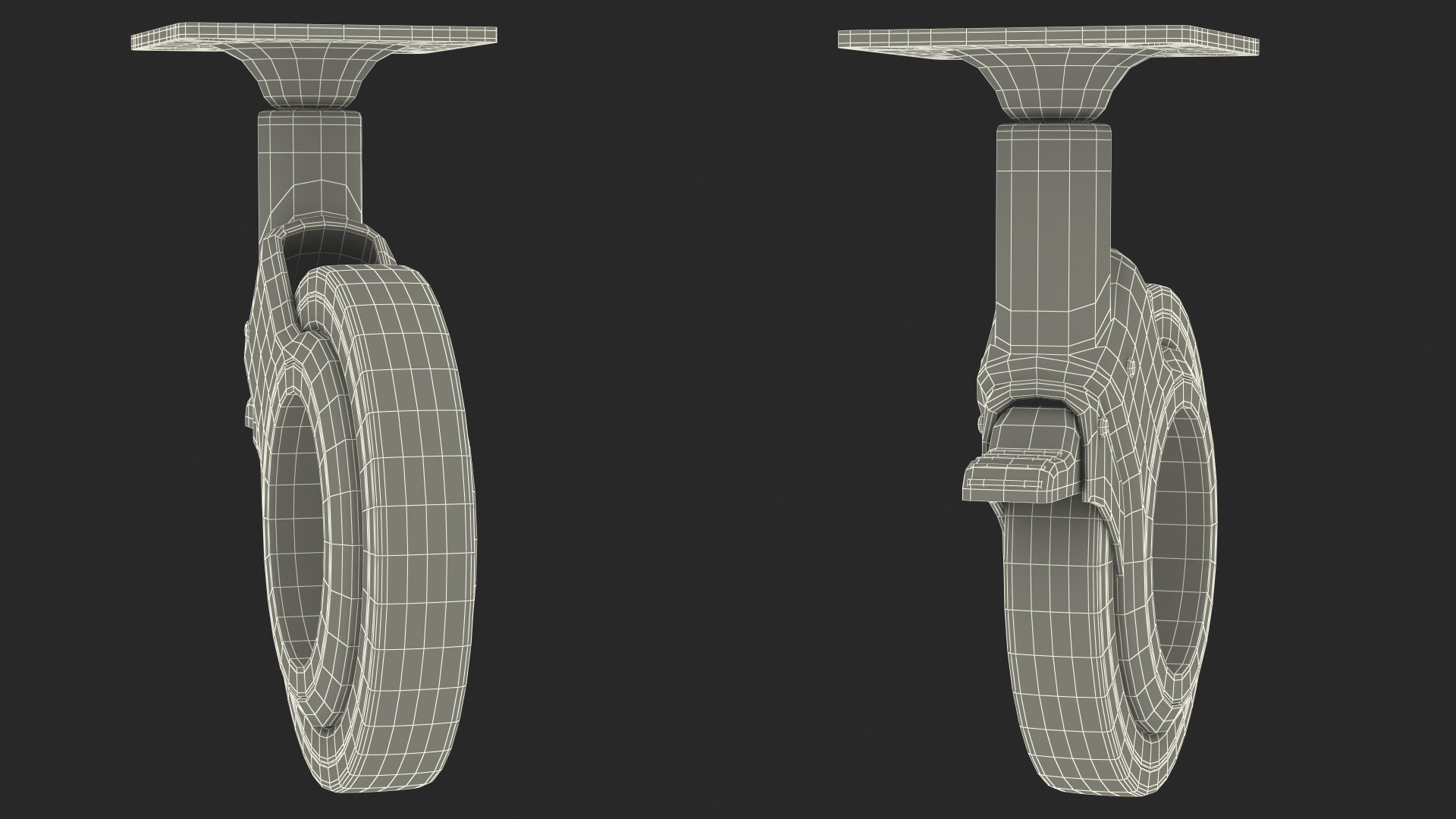 Hub Free Swivel Caster With Brake 3D Model - TurboSquid 1788002