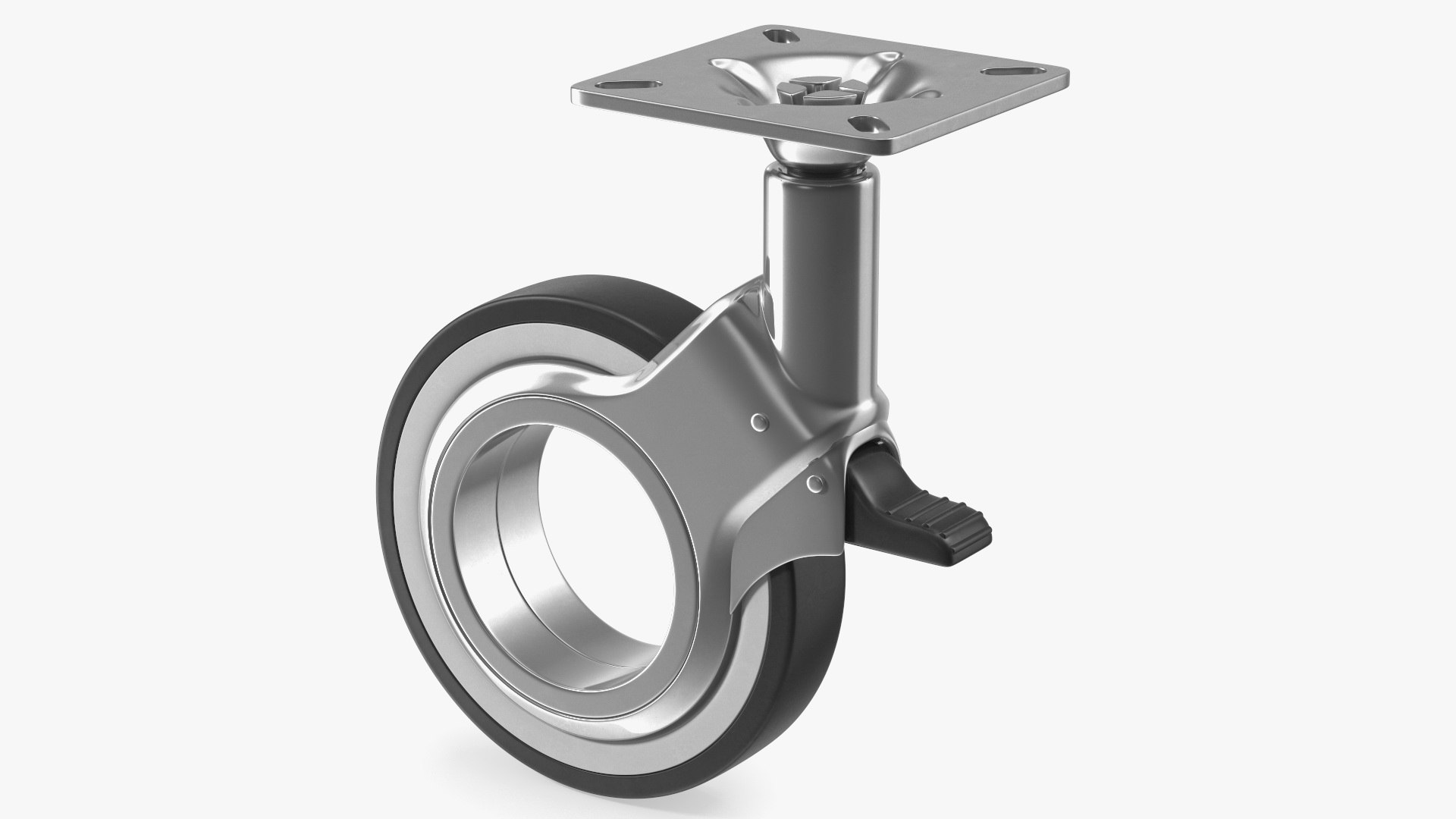 Hub Free Swivel Caster with Brake 3D model - TurboSquid 1788002