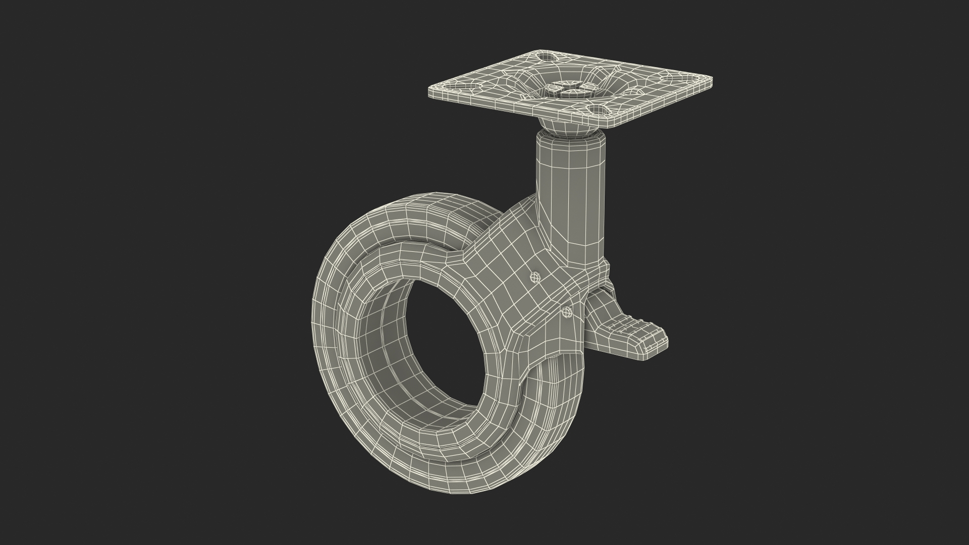 Hub Free Swivel Caster With Brake 3D Model - TurboSquid 1788002