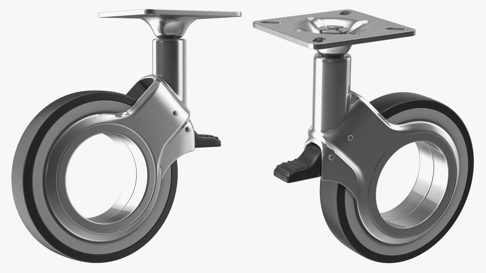 Hub Free Swivel Caster With Brake 3D Model - TurboSquid 1788002