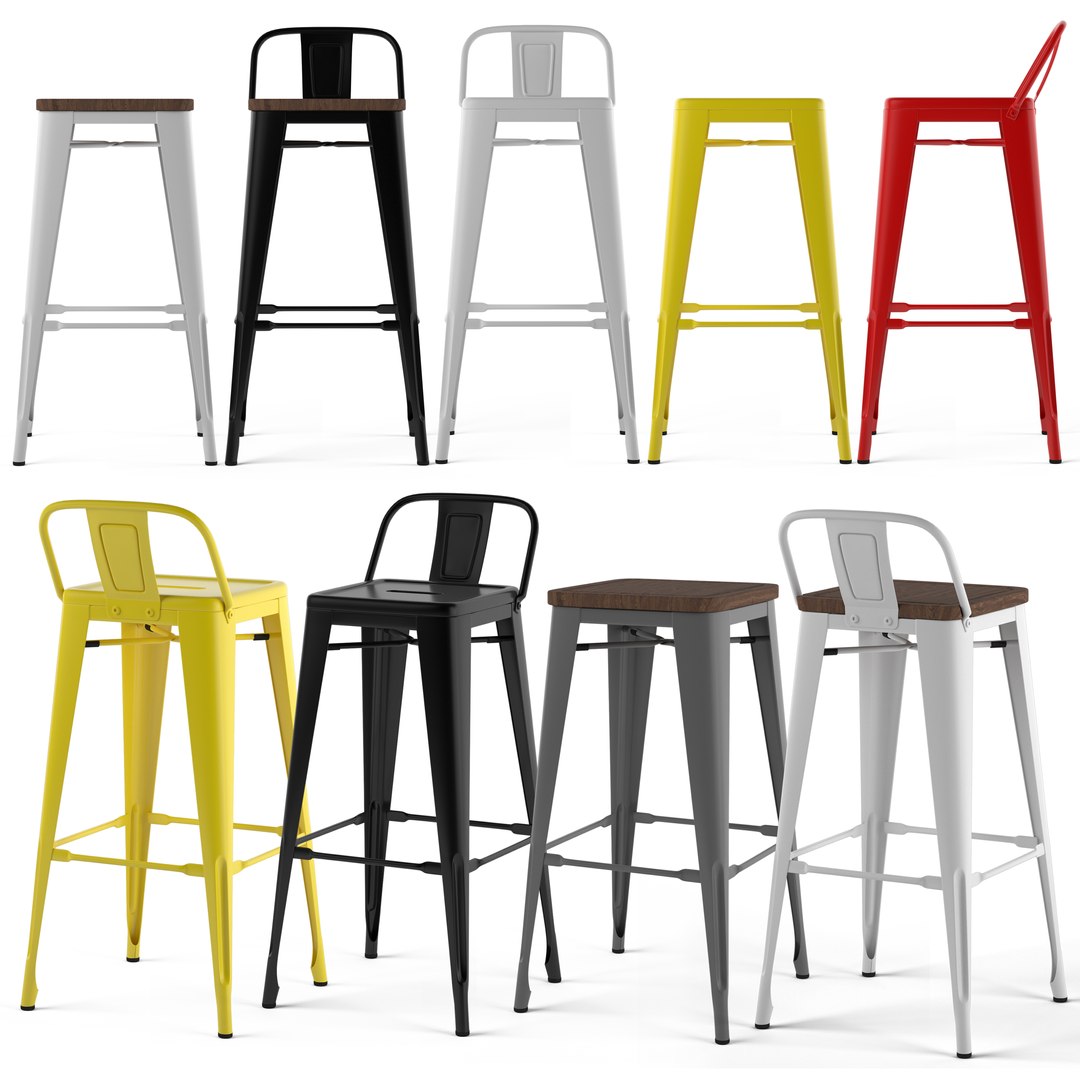 3D TOLIX Stools Model - TurboSquid 1878676