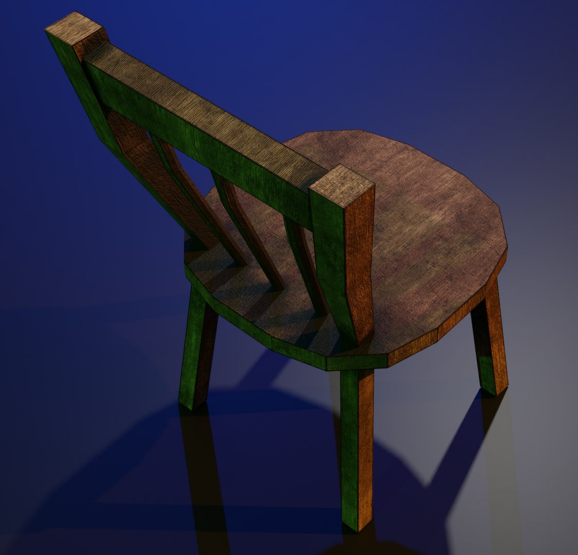 3D Wooden Chair - TurboSquid 1709821