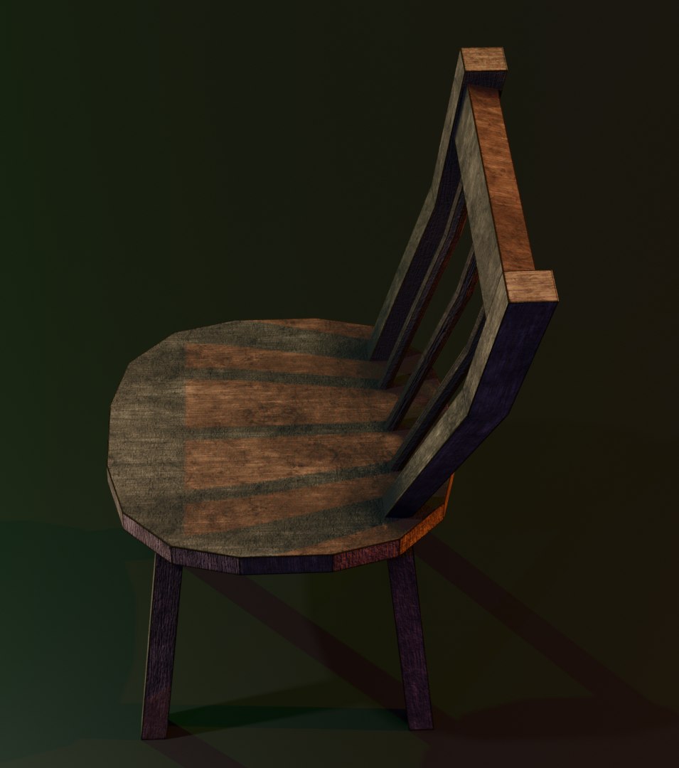 3D Wooden Chair - TurboSquid 1709821