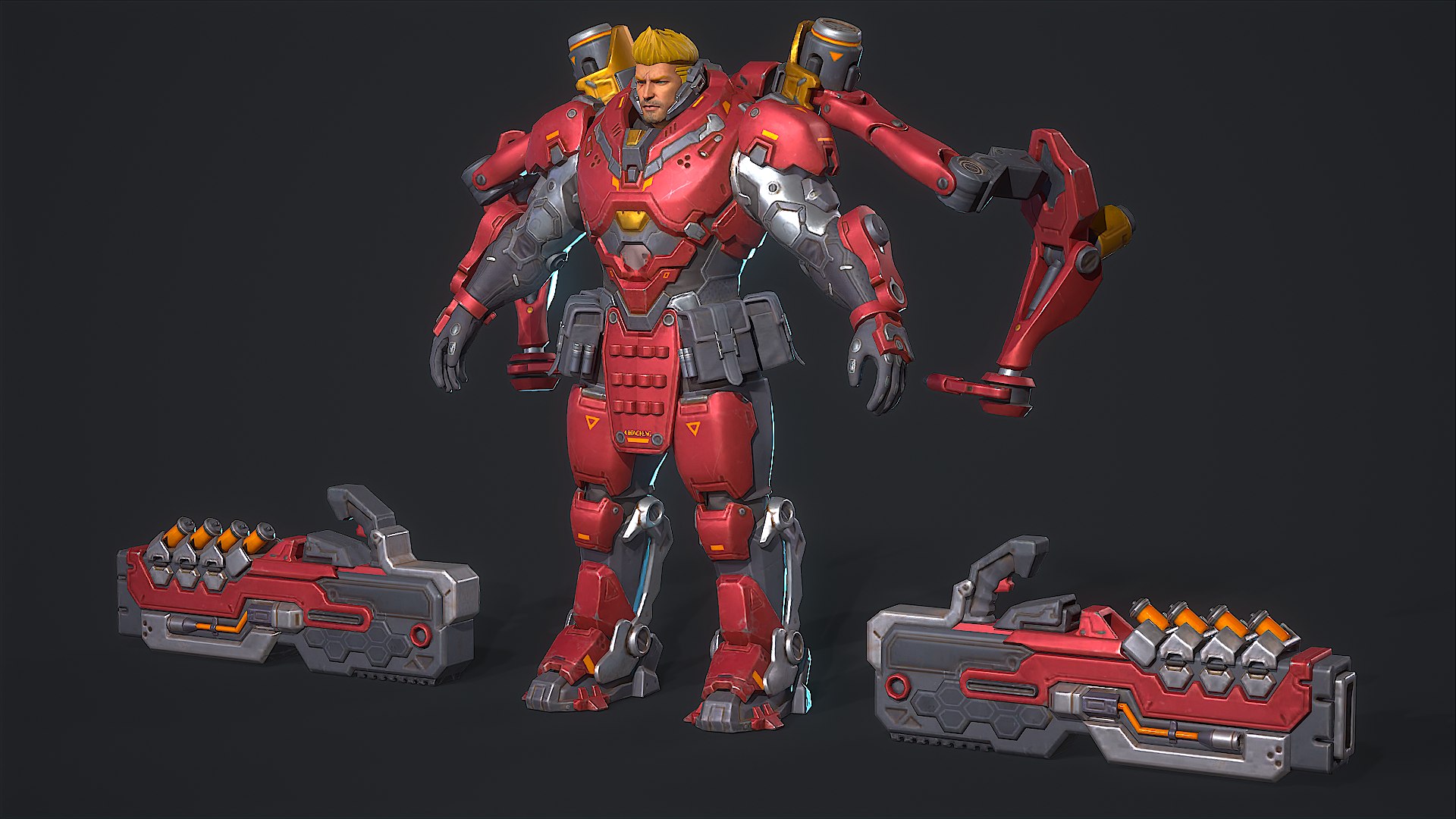 Heavy Armor Machine Gunner 3D Model - TurboSquid 2524492