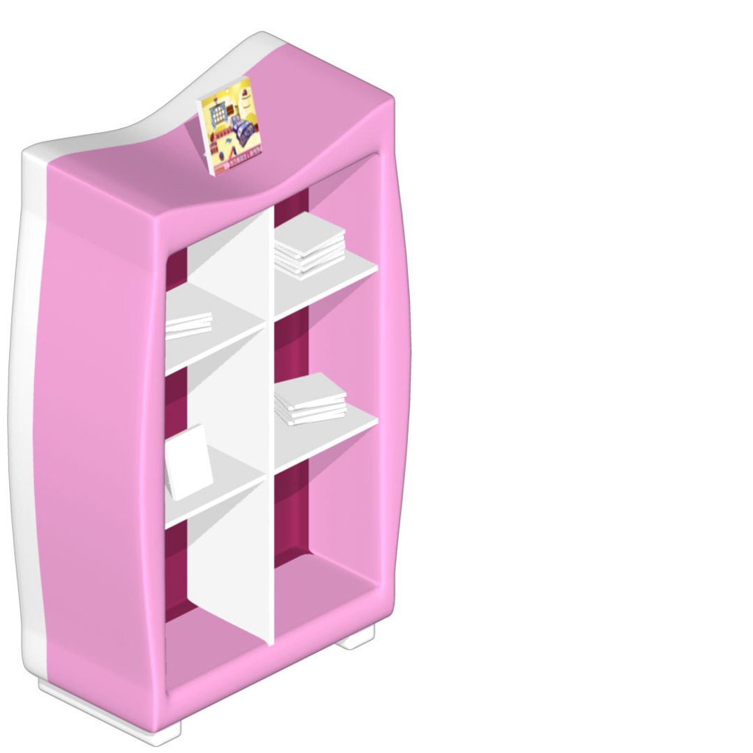 3d model bookshelf