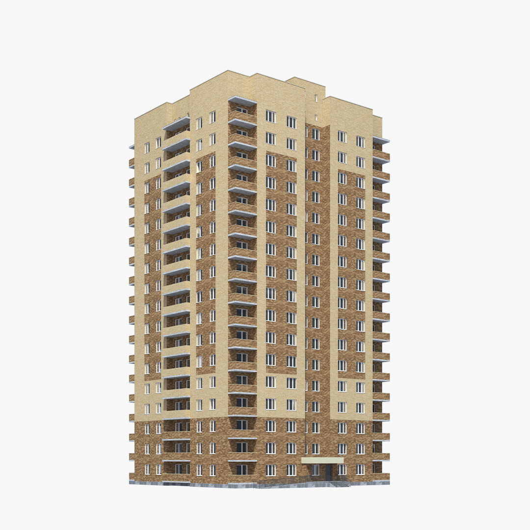 3d apartment building model