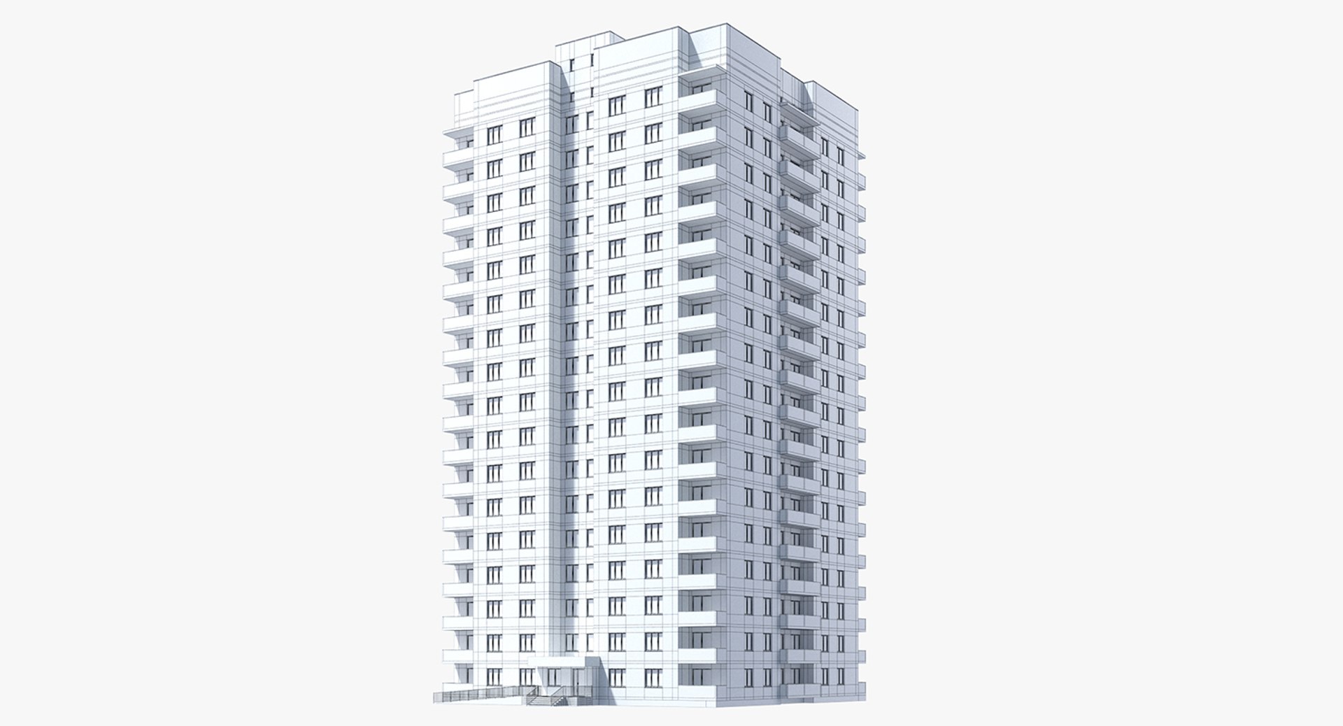 3d apartment building model