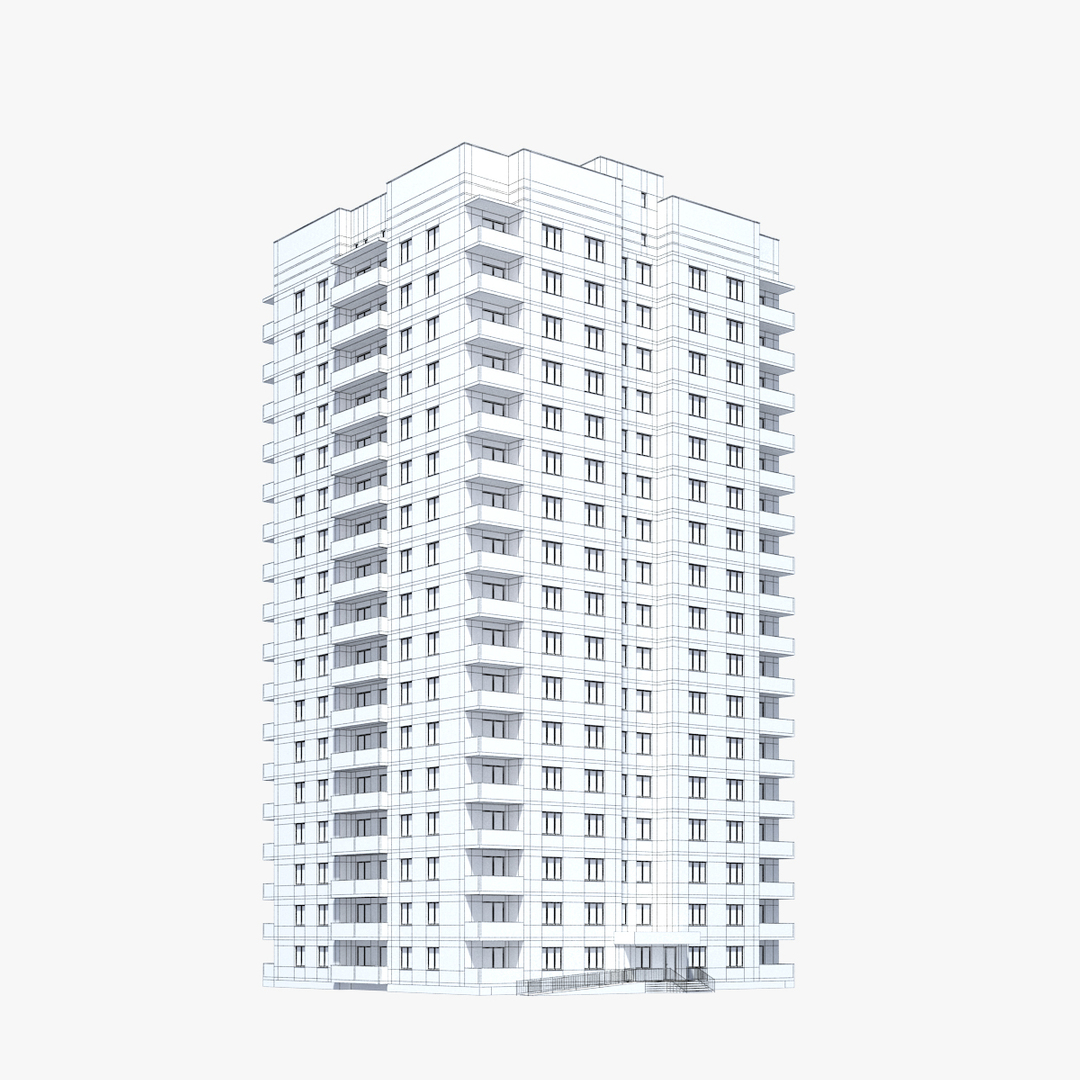 3d apartment building model
