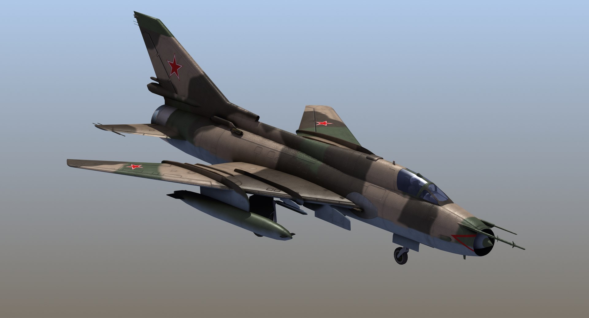 3D Su-22 Fitter Strike Aircraft Model - TurboSquid 1195640