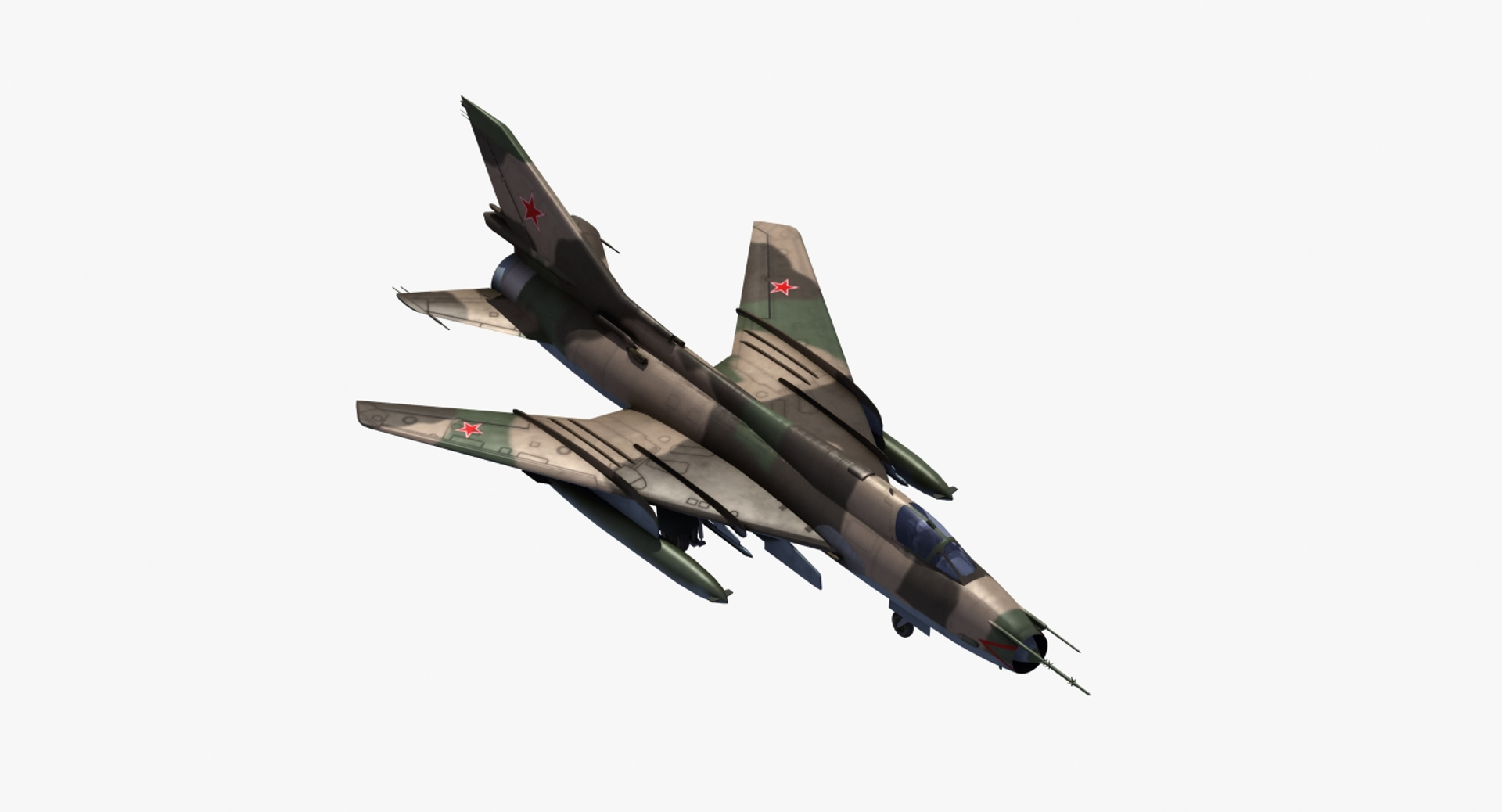 3D Su-22 Fitter Strike Aircraft Model - TurboSquid 1195640