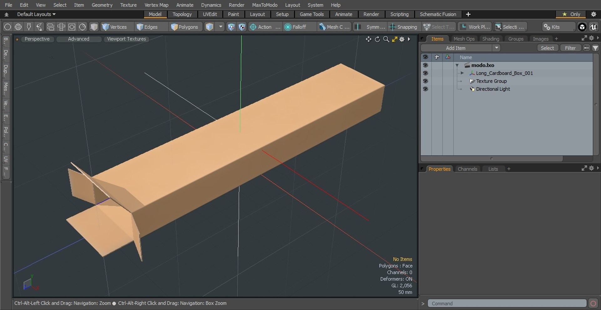Long Cardboard Box model - TurboSquid 1953263