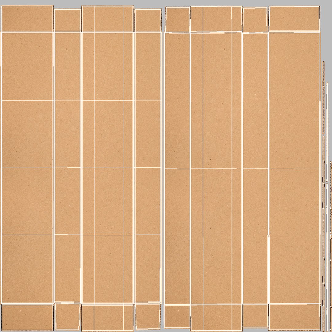 Long Cardboard Box model - TurboSquid 1953263