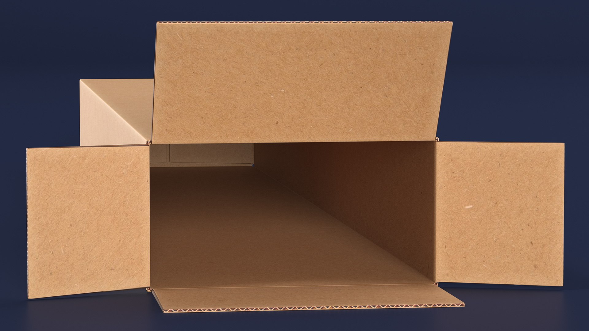 Long Cardboard Box Model - TurboSquid 1953263