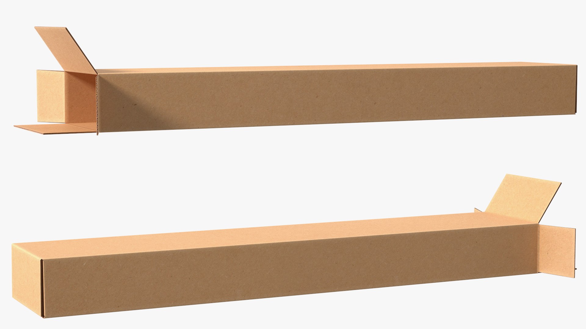 Long Cardboard Box Model - TurboSquid 1953263