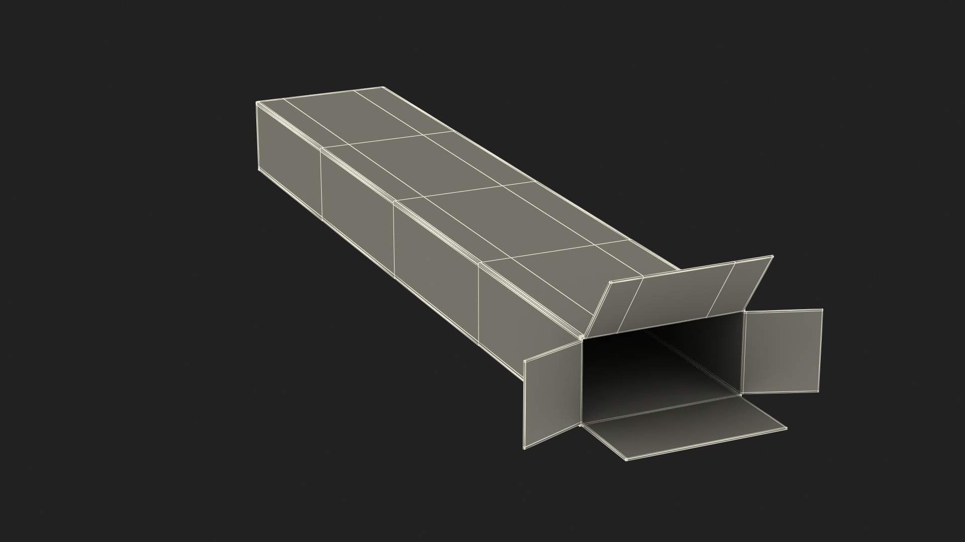 Long Cardboard Box Model - TurboSquid 1953263