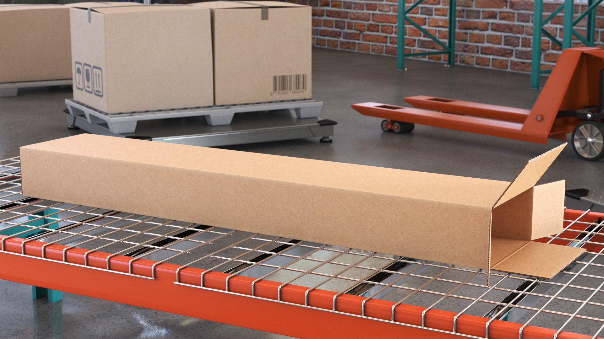 Long Cardboard Box Model - TurboSquid 1953263