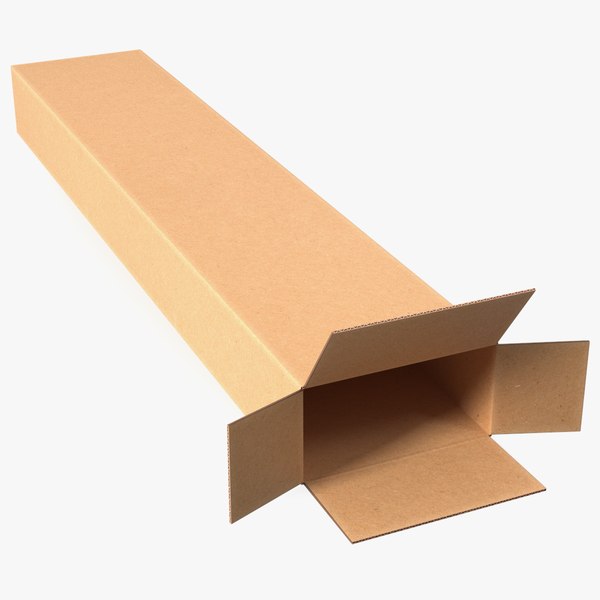 Long Cardboard Box model - TurboSquid 1953263