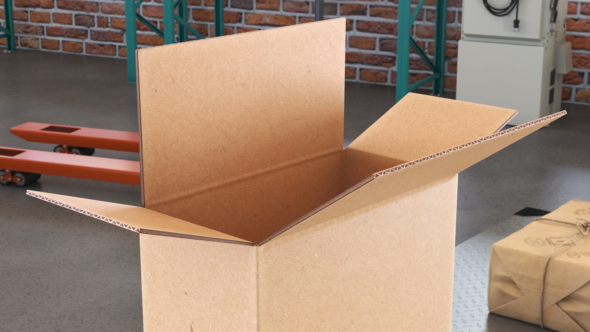 Long Cardboard Box Model - TurboSquid 1953263