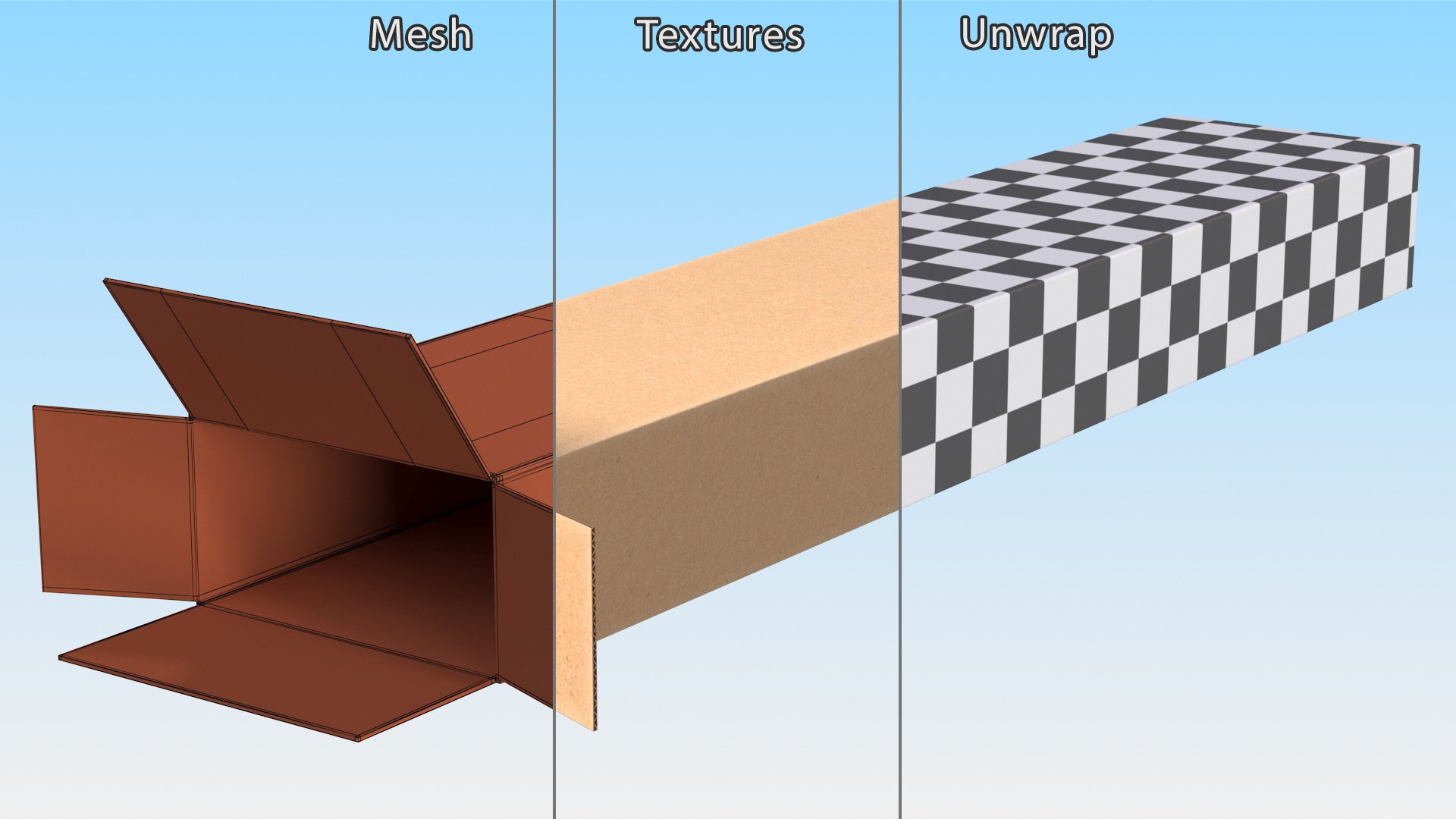 Long Cardboard Box Model - TurboSquid 1953263