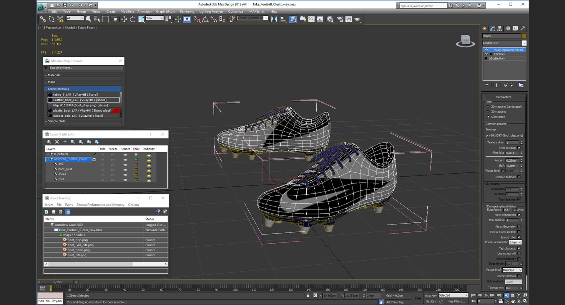 3D nike football cleats model - TurboSquid 1438133