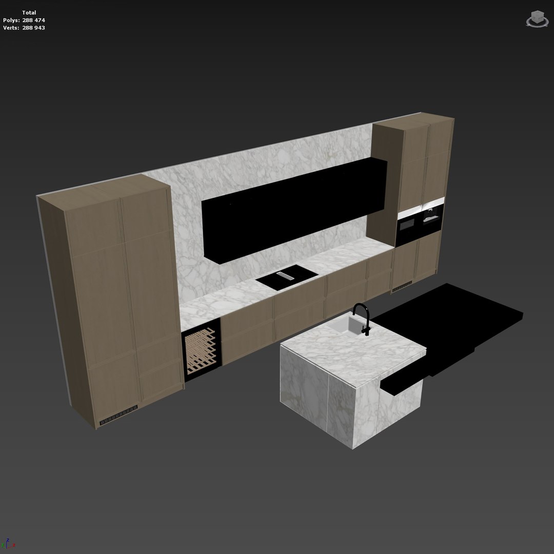 3D Model Kitchen Set 43 - TurboSquid 2187765