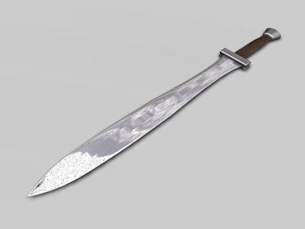 3d greek hoplite sword metal model