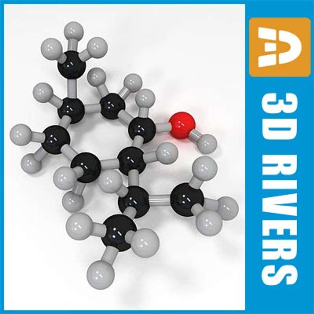 menthol molecule structure 3d obj