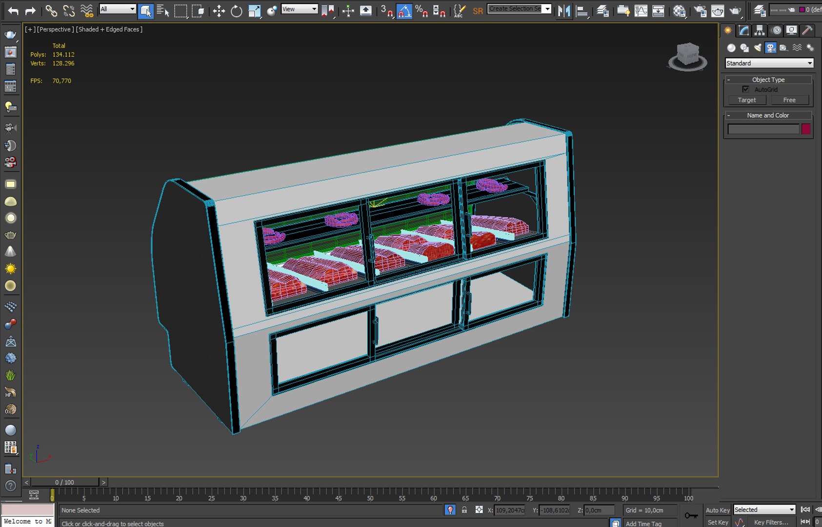 3d Model Meat Counter