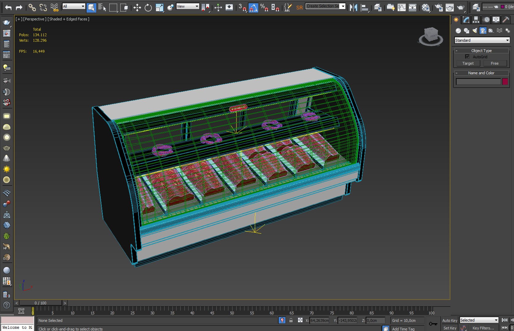 3d Model Meat Counter