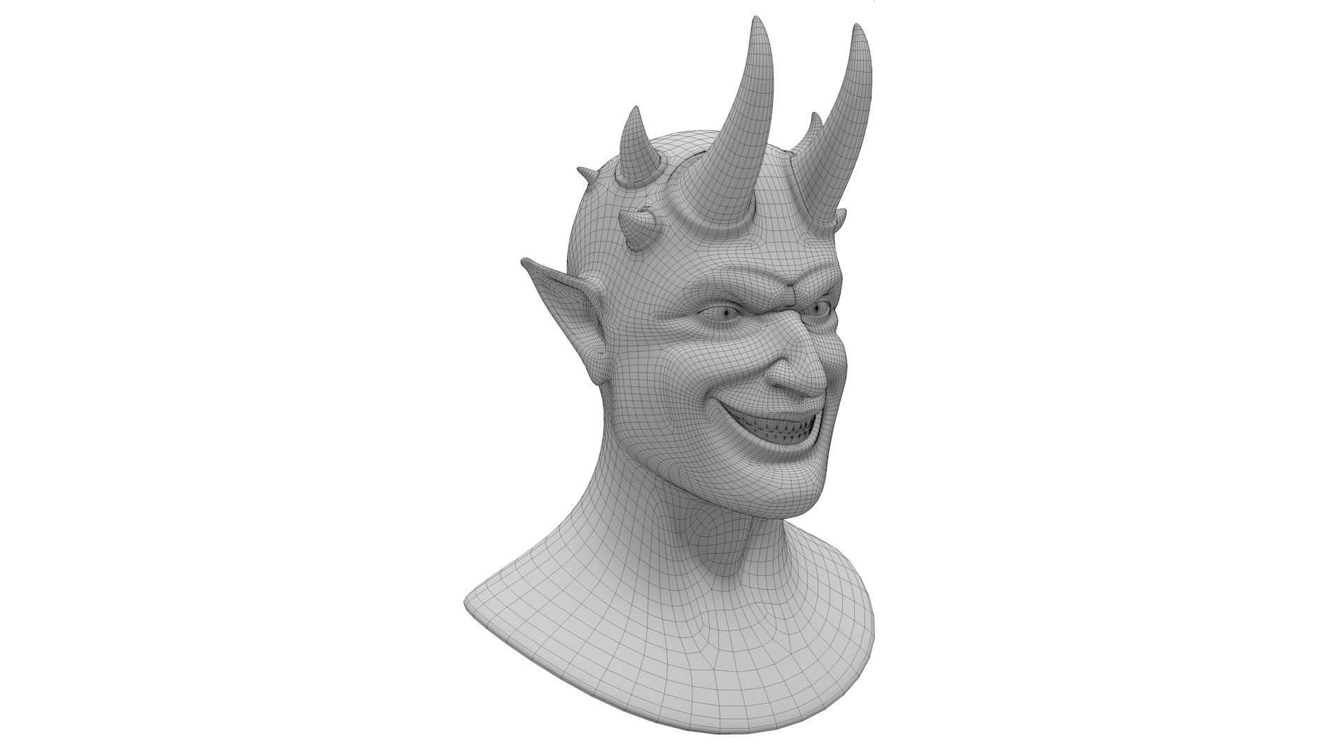 3D Satan Head With Horns Model - TurboSquid 1757532