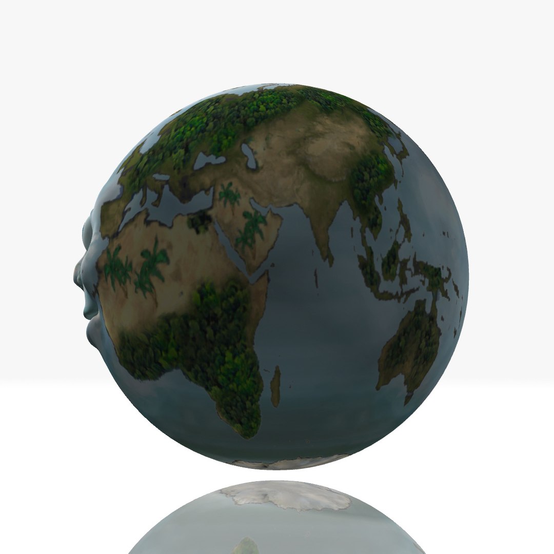 3d Earth Character Model