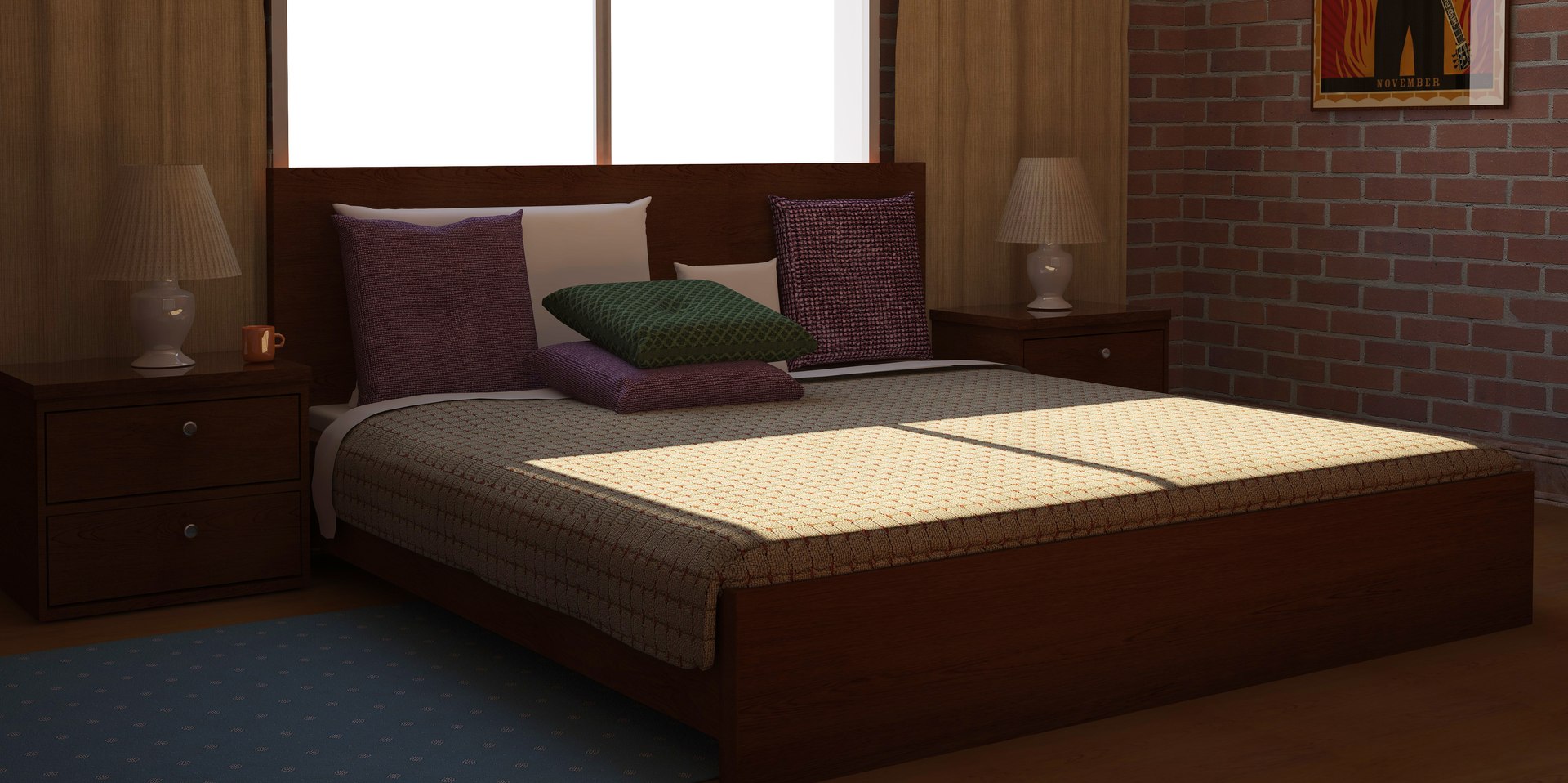 c4d interior design bedroom