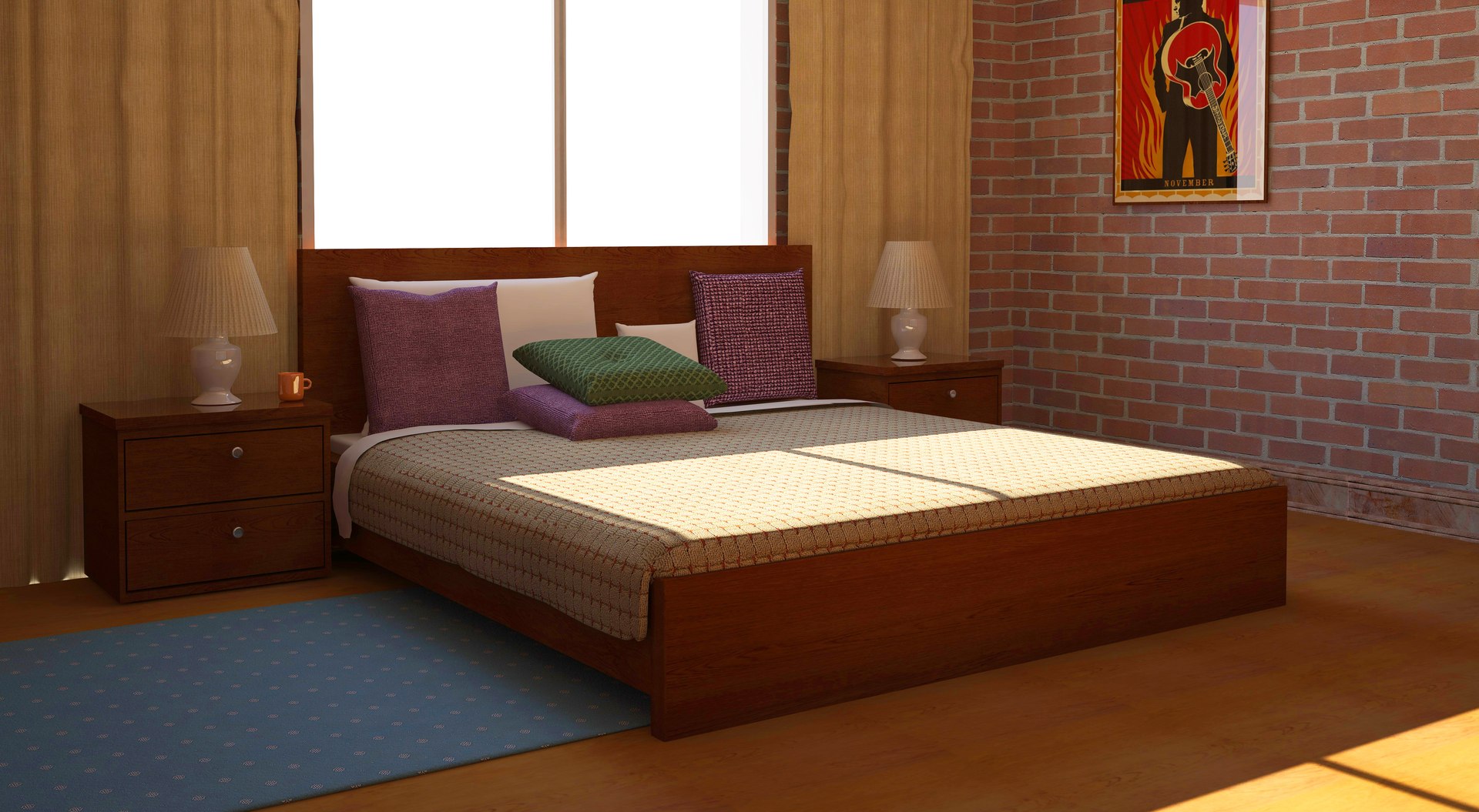 c4d interior design bedroom