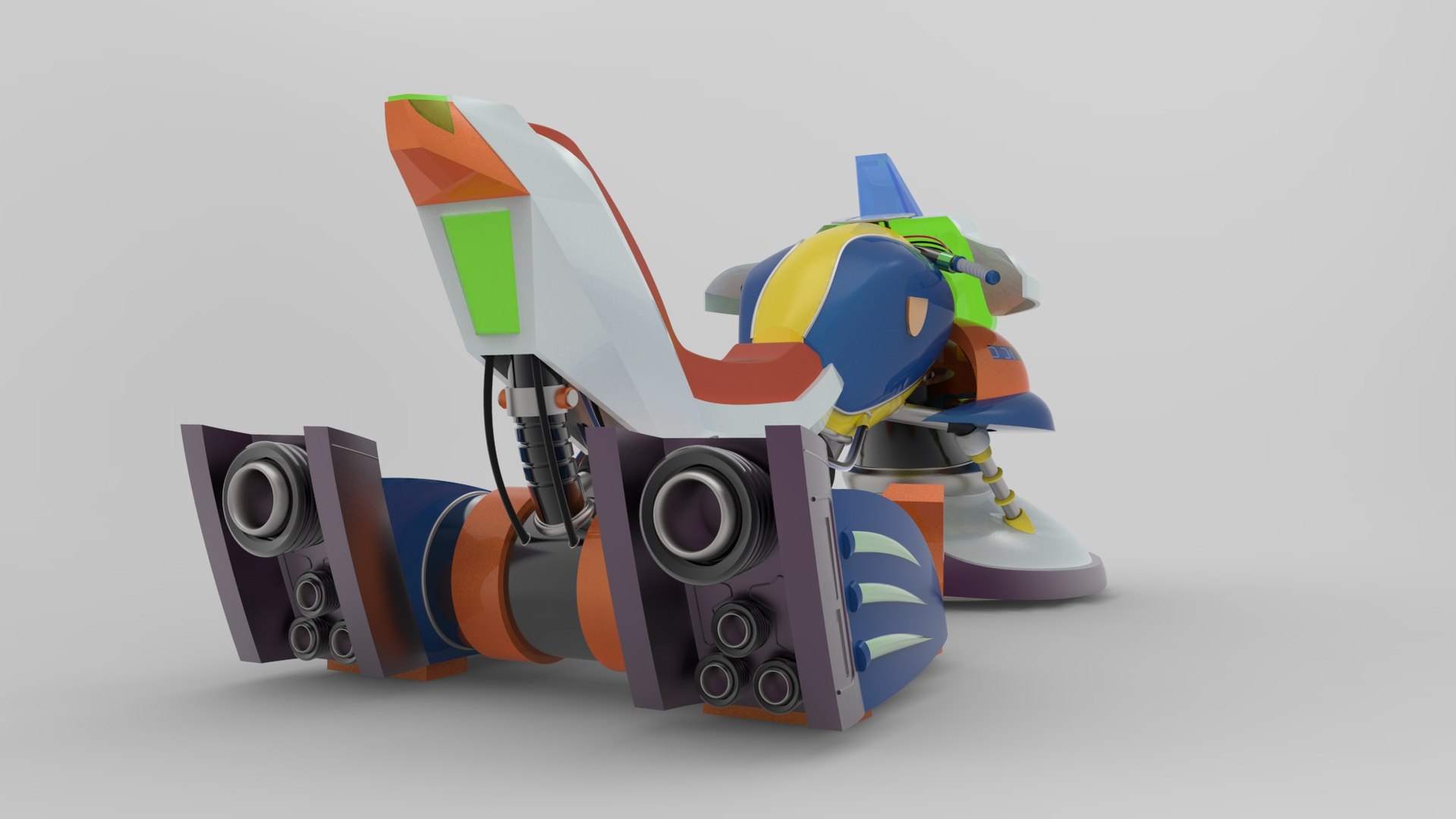 3d Model Of Cheval Ride Chaser Megaman